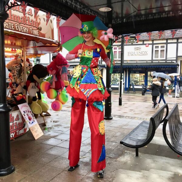 Clumsy Clown Stilt Walker Children’s Themed Party Entertainment London