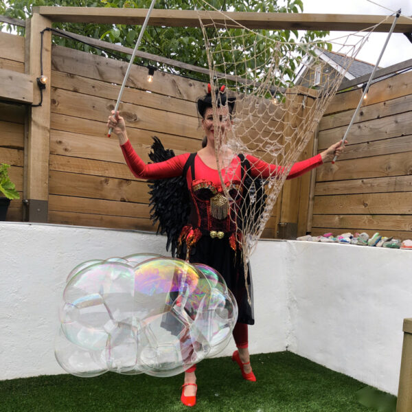 Devil Bubble Performer - Book Now with Brilliant Birthdays 07825516586
