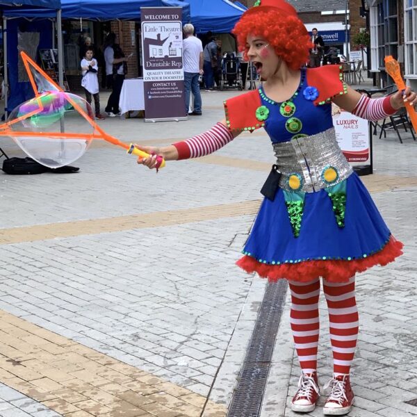 Clumsy Clown Bubble Performer - Call Now 07824516586